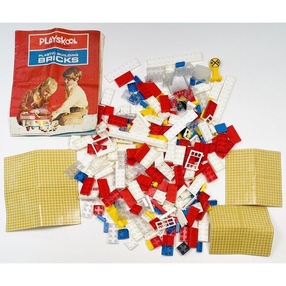 Playskool | Toys | Vtg 97 Playskool Lot 260 Plastic Building Bricks ...